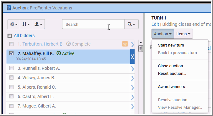 Manage, Auction Field Descriptions